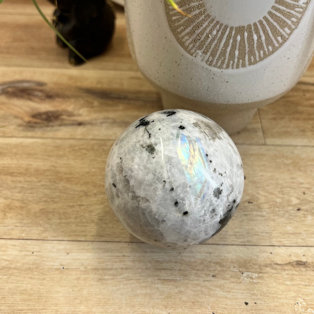 Rainbow Moonstone Sphere | Crystal Ball | Polished Mineral | Sphere - Etsy