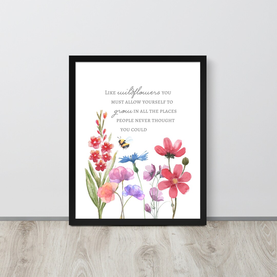 Watercolor Wildflower Framed Matte Photo Print Poster - Etsy