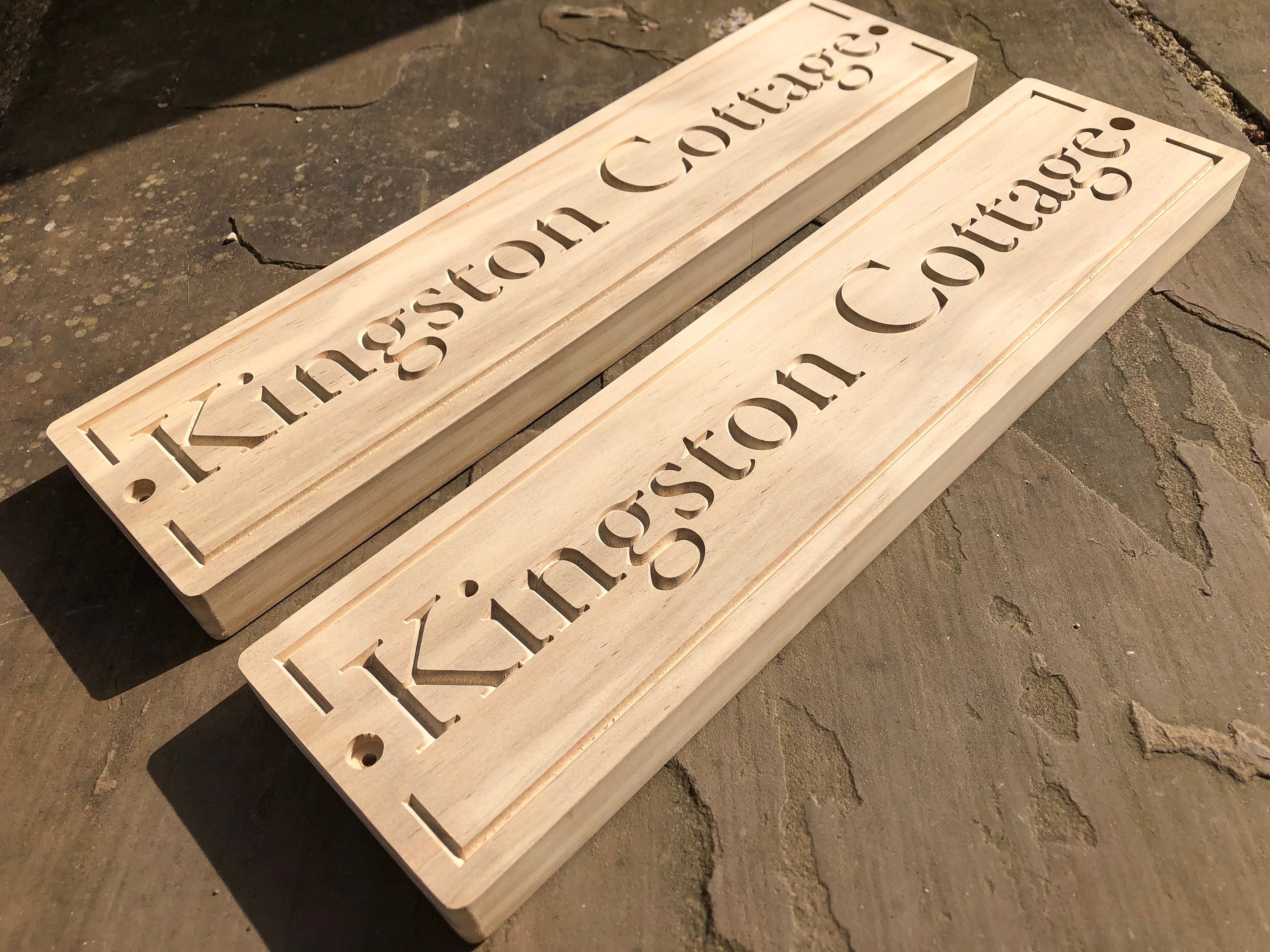 Personalised Engraved Sign Custom Carved Wooden Outdoor House Name ...