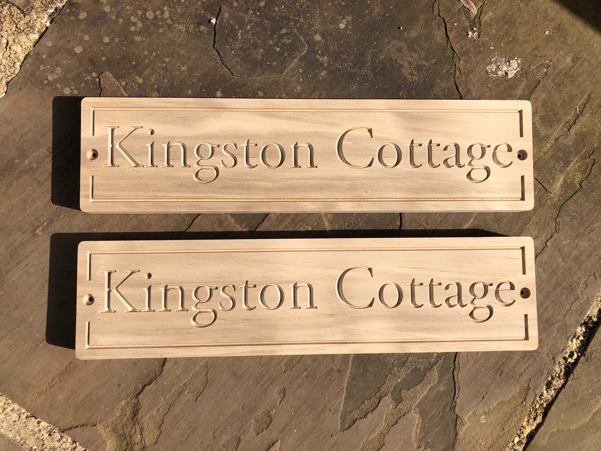 Personalised Engraved Sign Custom Carved Wooden Outdoor House Name ...