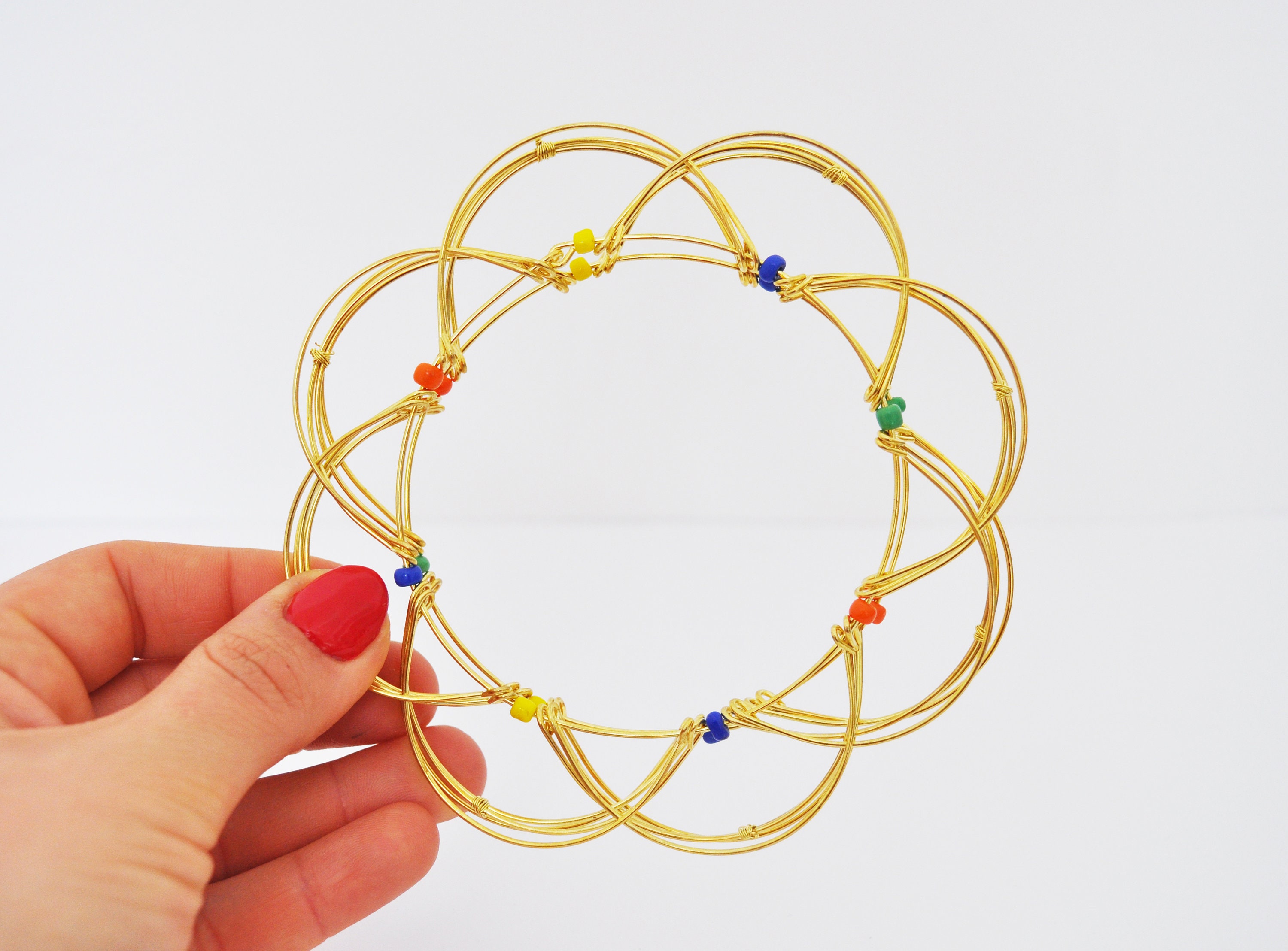 Gold Folding Wire Mandala / Meditation Tool / Mindfulness Gift - Etsy