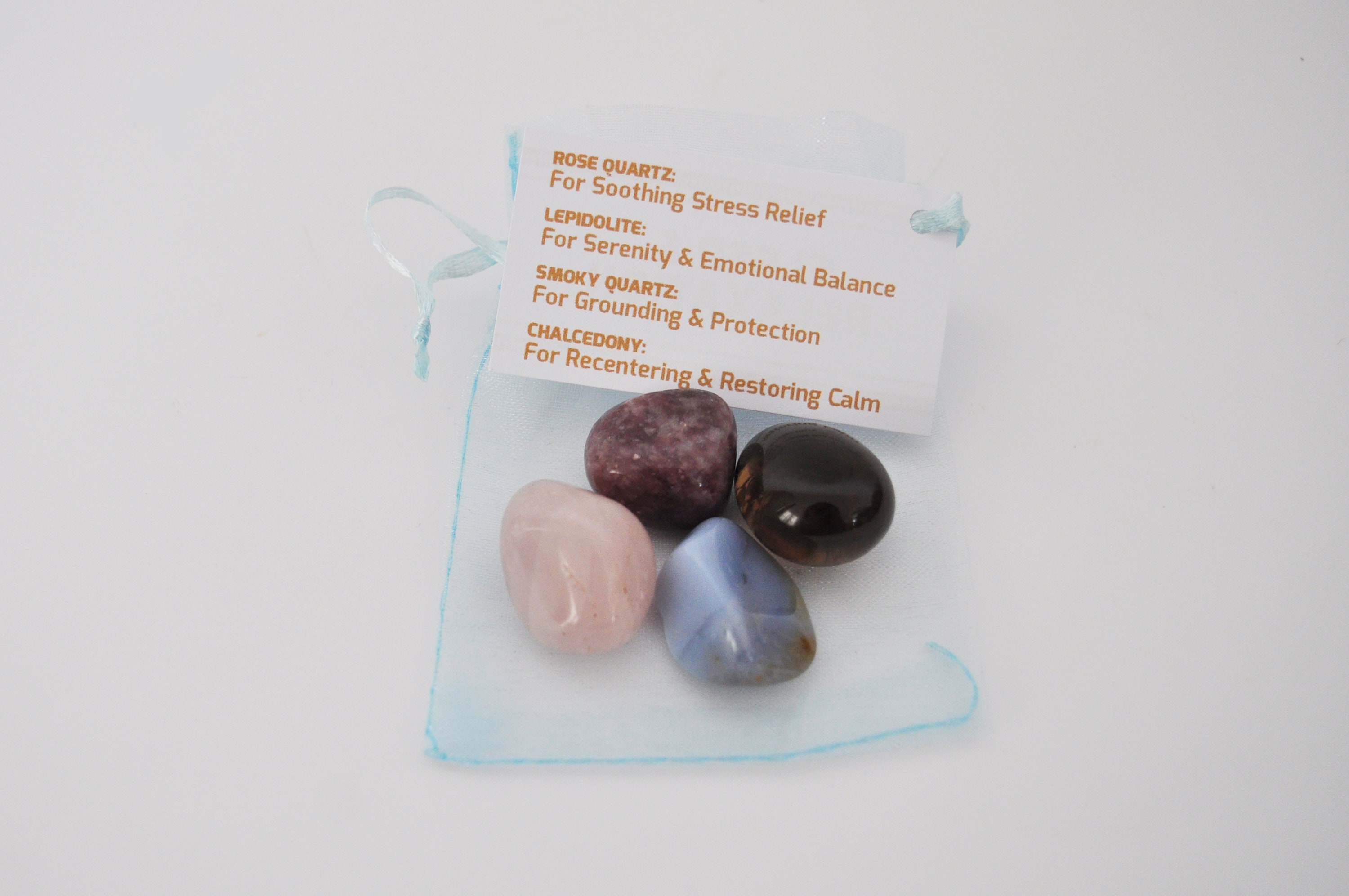 Sleep & Relaxation Crystal Set / Meditation Gemstone Set in Gift Bag ...