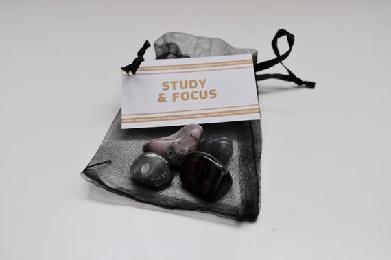 Study & Focus Crystal Set / Meditation Gemstone Set in Gift | Etsy