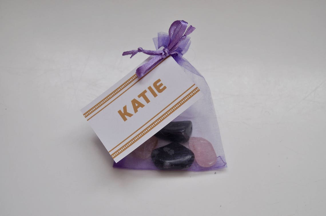 Personalised Crystal Set / Custom Meditation Gemstone Set in Gift Bag ...