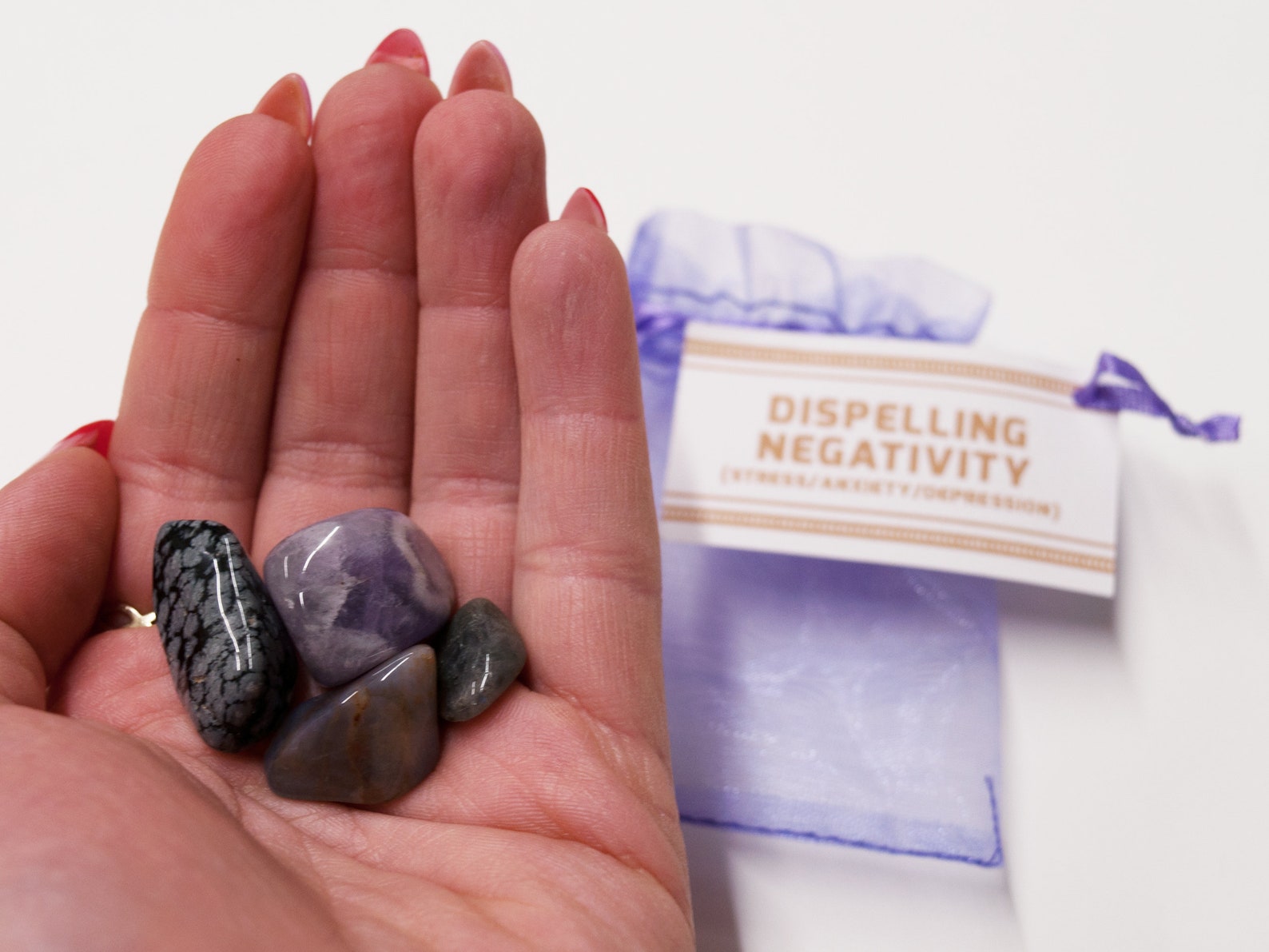 Dispelling Negativity Crystal Set: Stress, Anxiety Relief Gemstones ...