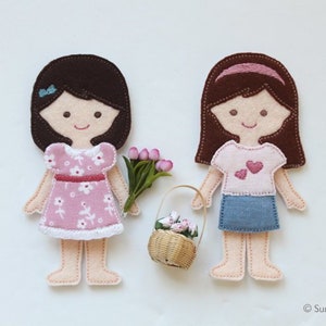 ITH Dress up Paper Doll Embroidery Pattern Instant Download - Etsy