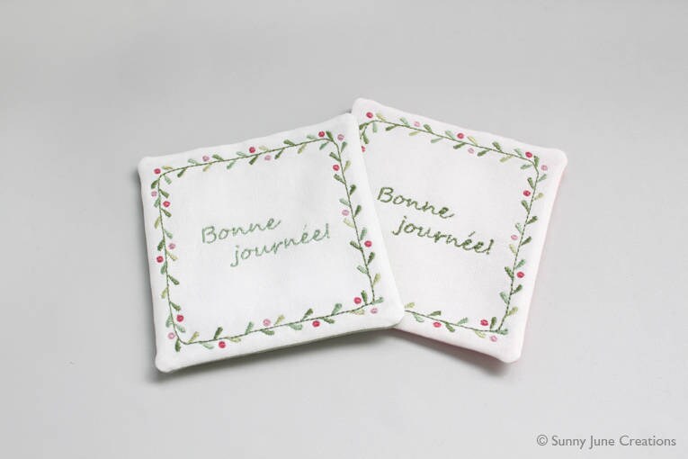 In-the-hoop Coaster Machine Embroidery File Instant Download - Etsy