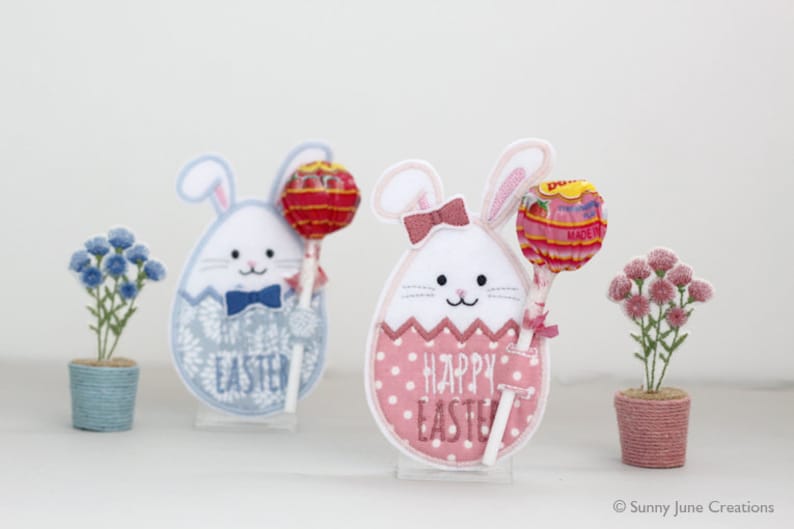 Easter Bunny Candy Holder ITH Embroidery File Instant Download - Etsy UK