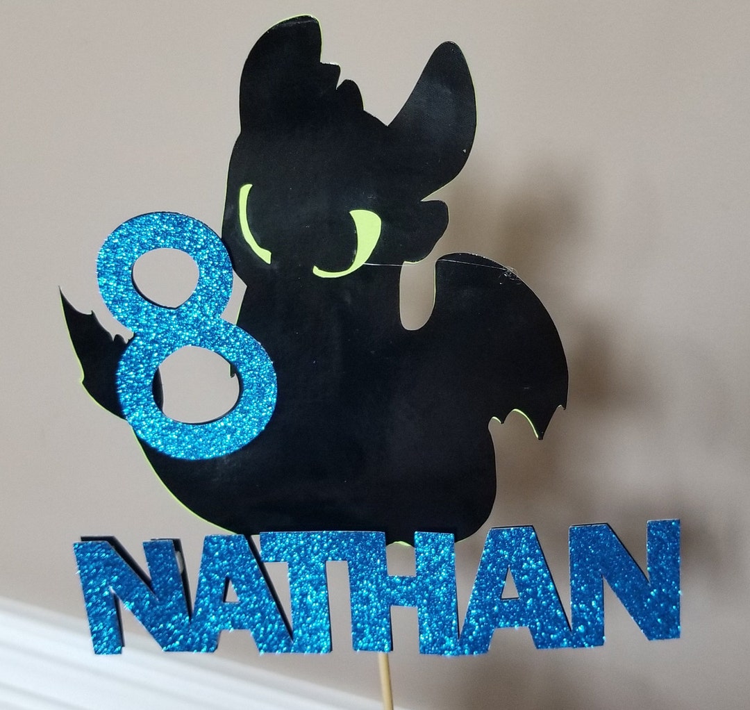 Personalized Dragon Inspired Cake Topper - Etsy