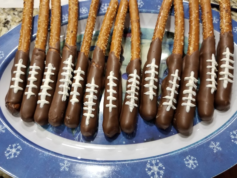 Football Chocolate Covered Pretzels | Etsy