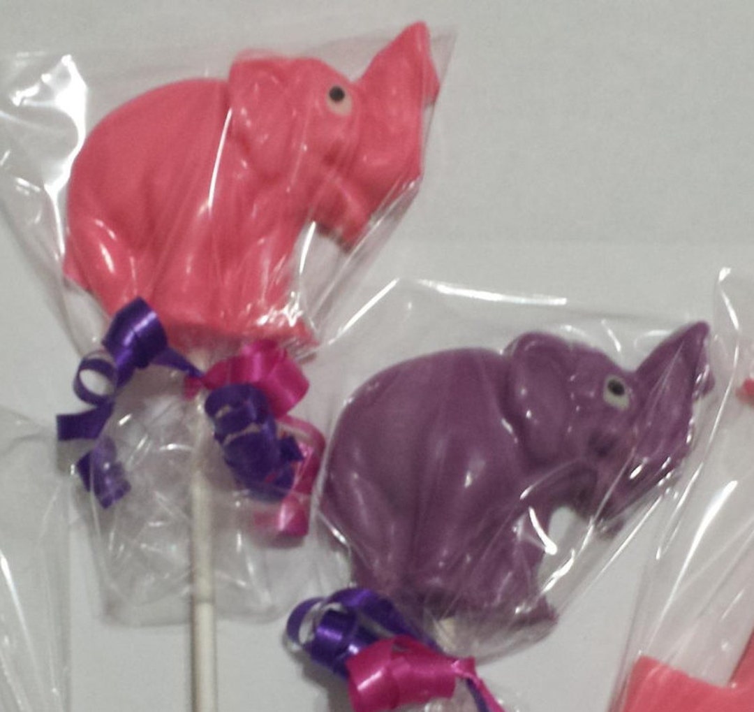Elephant Chocolate Lollipop Party Favors - Etsy