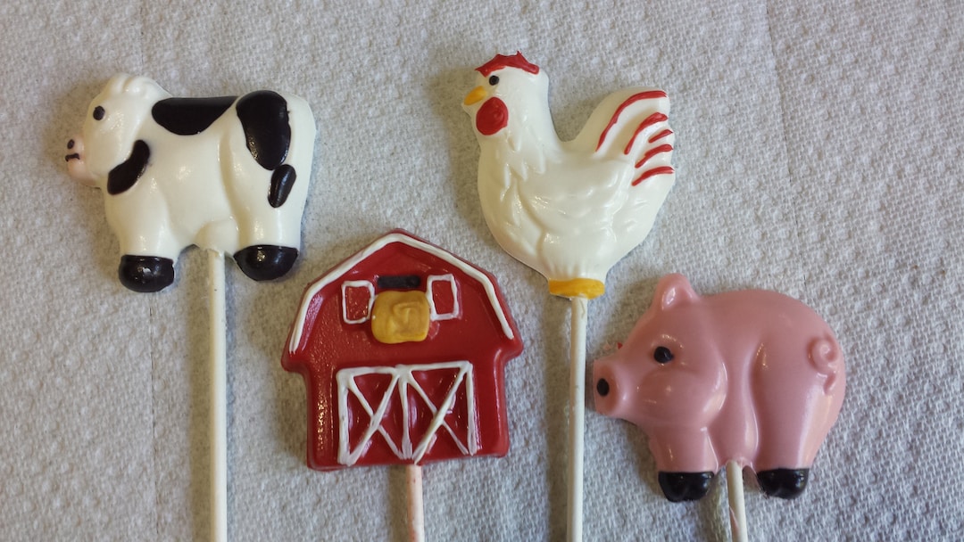 Farm Animals Chocolate Lollipop Party Favors - Etsy