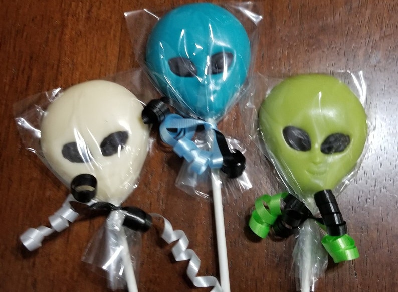 Alien Chocolate Lollipops - Etsy