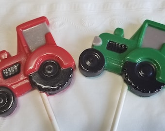 10 Tractors Tractor John Deer Suckers Lollipops Birthday Farm Party ...
