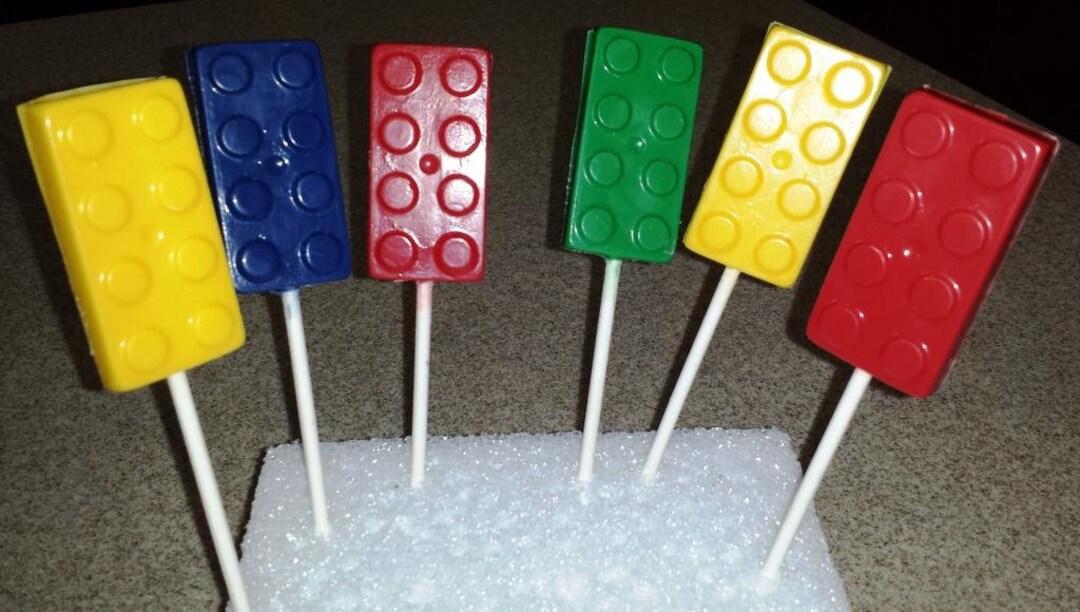 Bricks Chocolate Lollipop Party Favors - Etsy