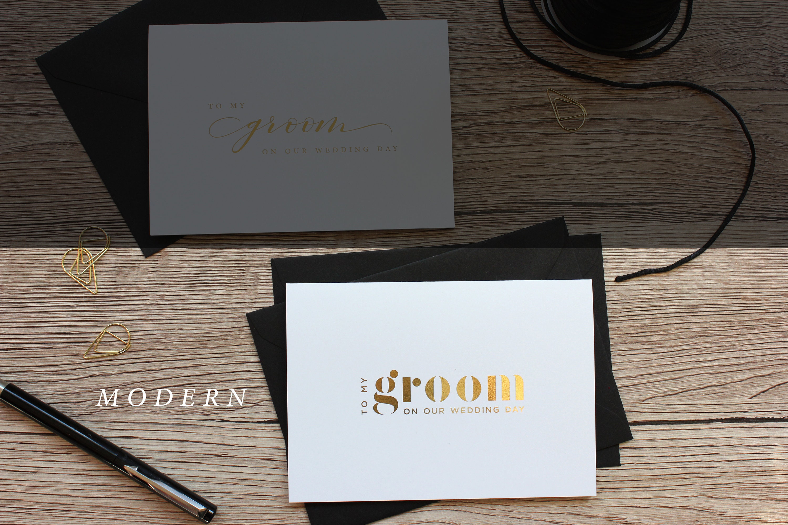 Foiled Bride and Groom Cards to My Groom Card Wedding Day - Etsy UK