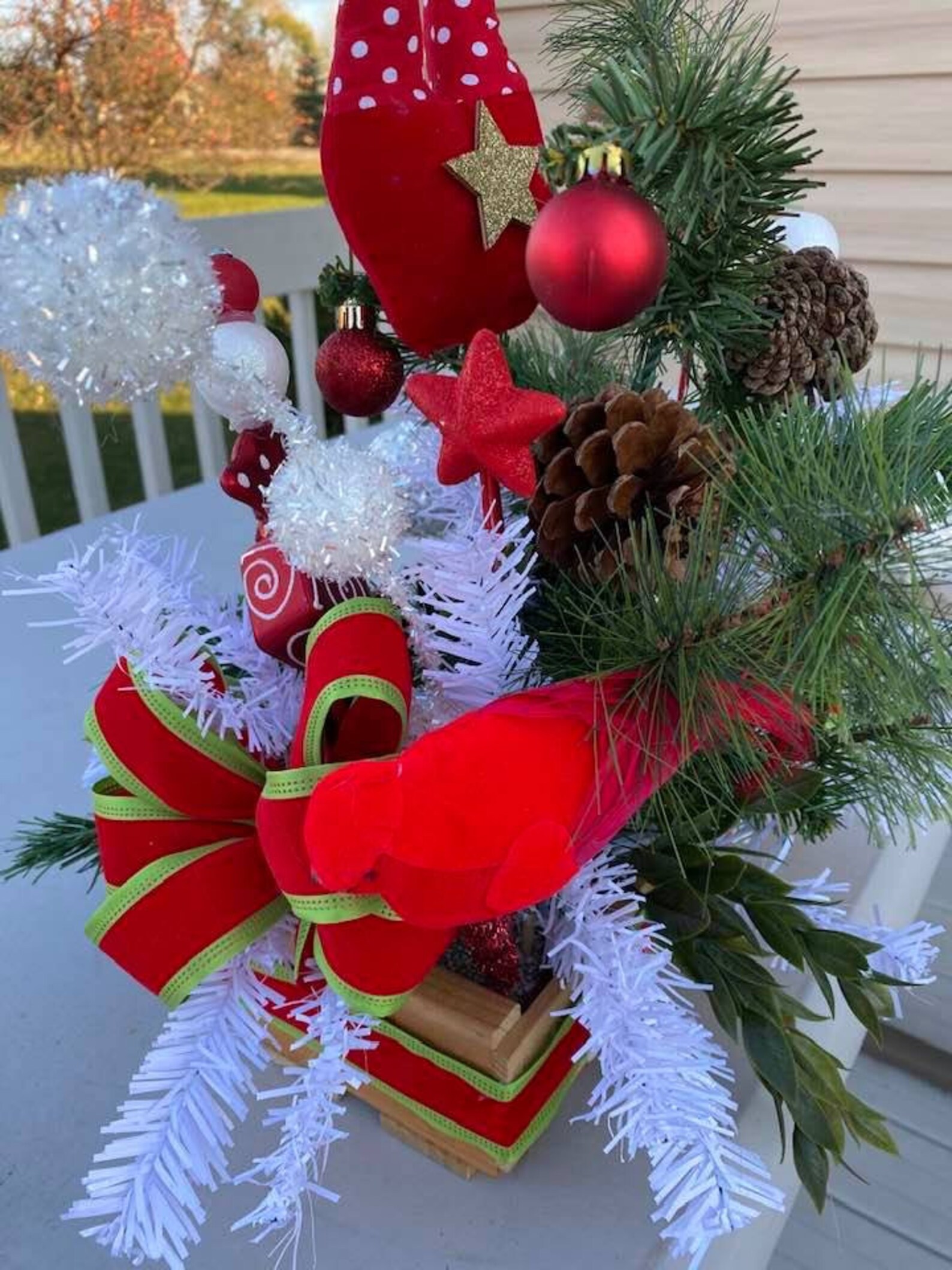 Elf and Cardinal Centerpiece for Christmas . Dining Table | Etsy