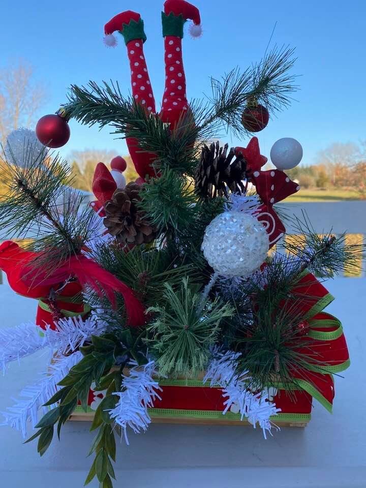 Elf and Cardinal Centerpiece for Christmas . Dining Table | Etsy
