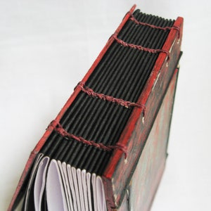 Rustic Journal Artist Book Black Drawing Sketchbook Red - Etsy