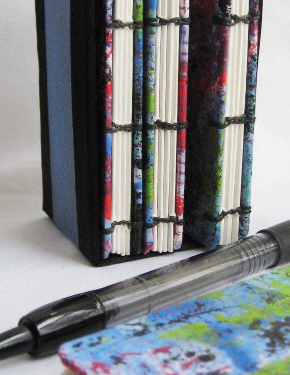 Four volume journal mini book set of 4 unique small handmade | Etsy