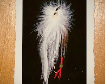 Vintage Topless Fly Fishing Lady Black and White Photo Print - Etsy