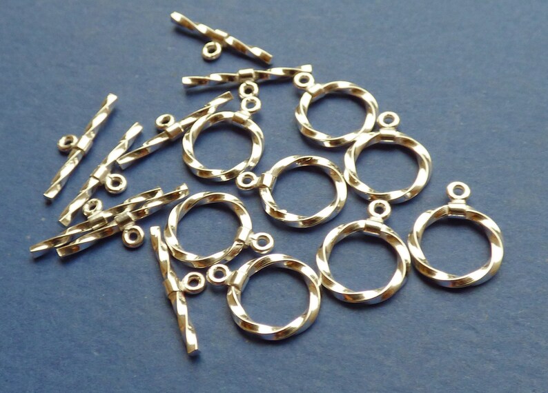 New 11mm Ring With 18mm Bar 925 Sterling Silver Twisted Toggle - Etsy UK