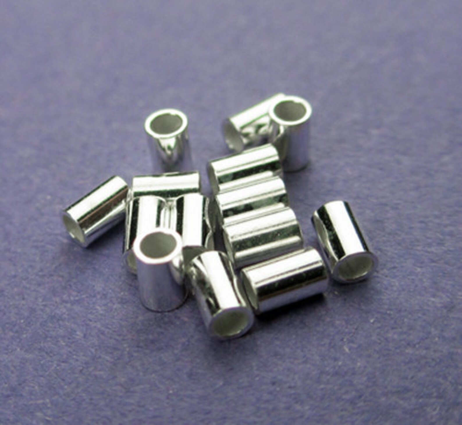New 2mm X 3mm 925 Sterling Silver Crimp Tube 50pcs | Etsy UK