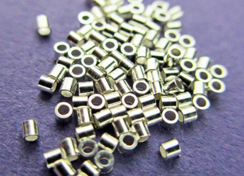 New 1mm 925 Sterling Silver Micro/Mini Crimp Tube 100pcs | Etsy