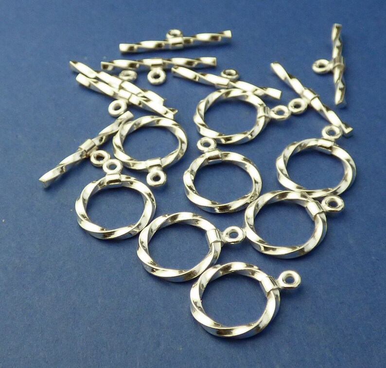 New 11mm Ring With 18mm Bar 925 Sterling Silver Twisted Toggle - Etsy UK