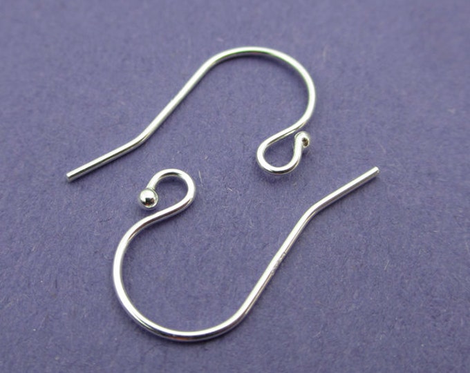 New 20mm 24 Gauge 925 Sterling Silver French Ear Wires 2 Pairs - Etsy