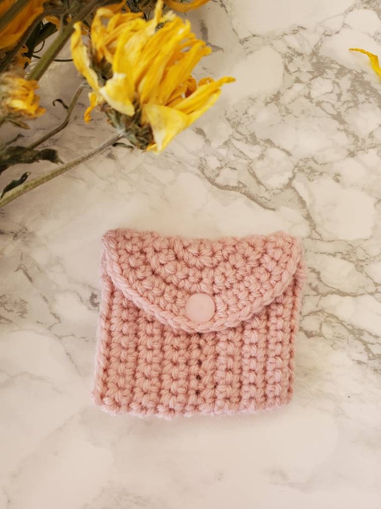Crochet Snap Closure Coin Purse Envelope Pouch - Etsy