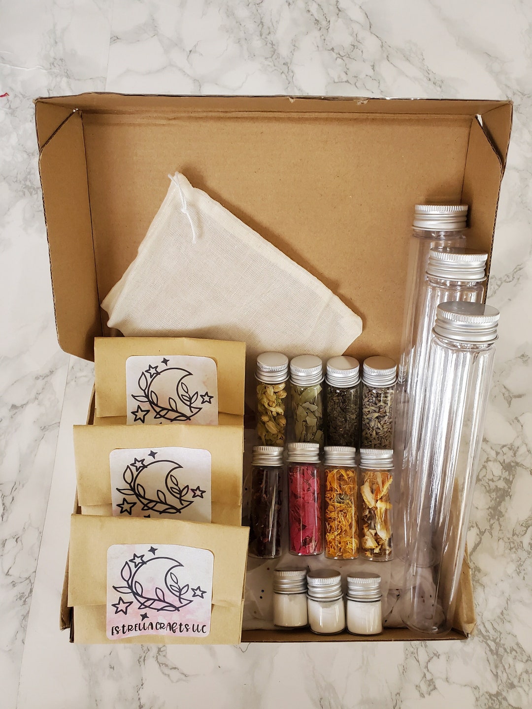 DIY Make Your Own Herbal Bath Salt Soak Kit - Etsy