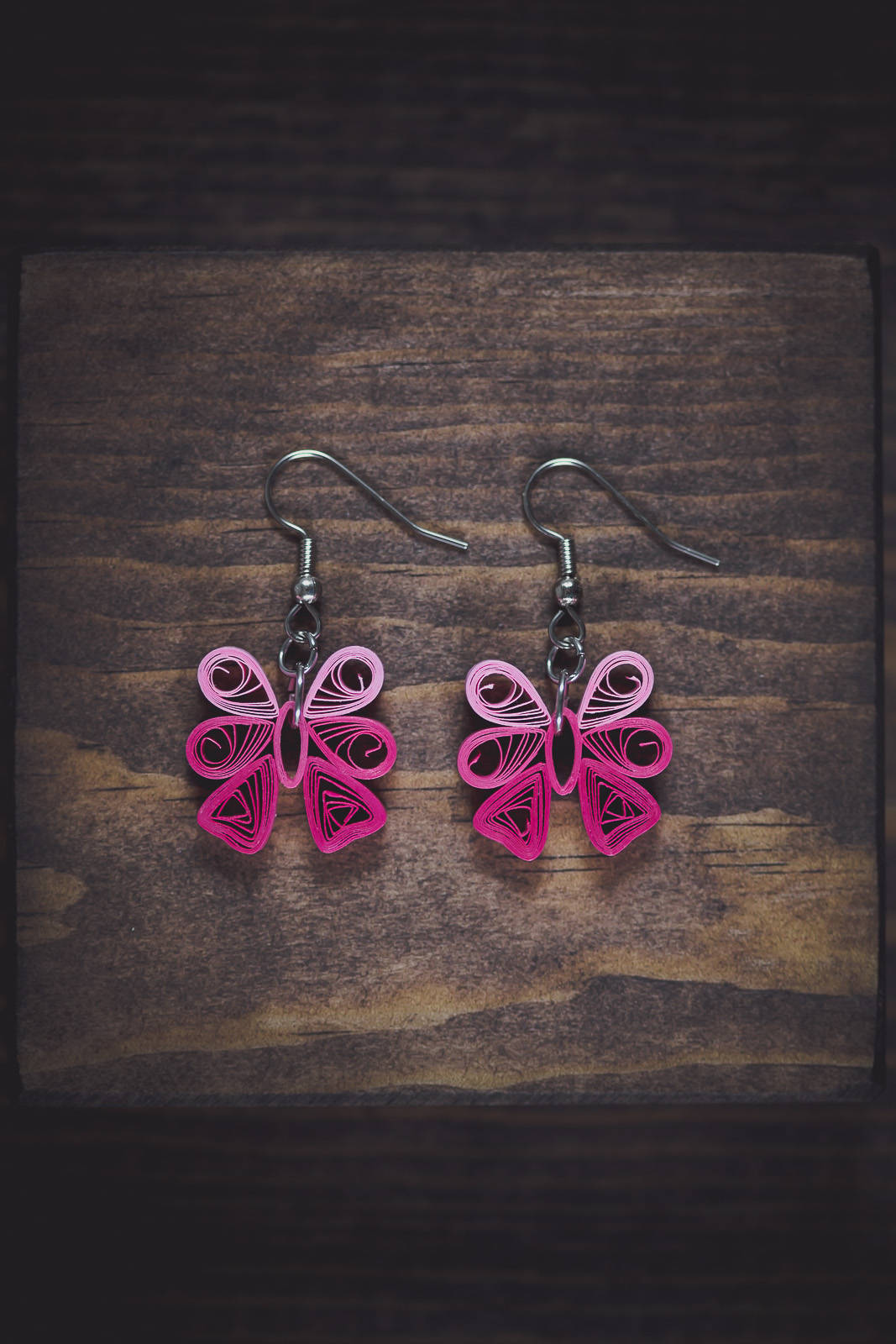 Pink Bow Paper Quilling Earrings 1st Anniversary Gift For - Etsy 日本