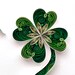 St. Patrick's Day Quilling Art Decor Handcrafted Paper Quilled Clover ...