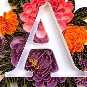 Initial A Paper Quilling Nursery Art Decor - Initial Art Gifts for ...