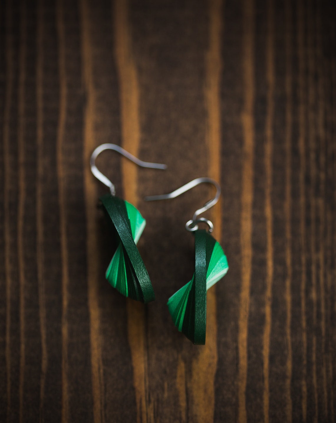 Jade Green Paper Quilling Earrings Summer Boho Dangle - Etsy