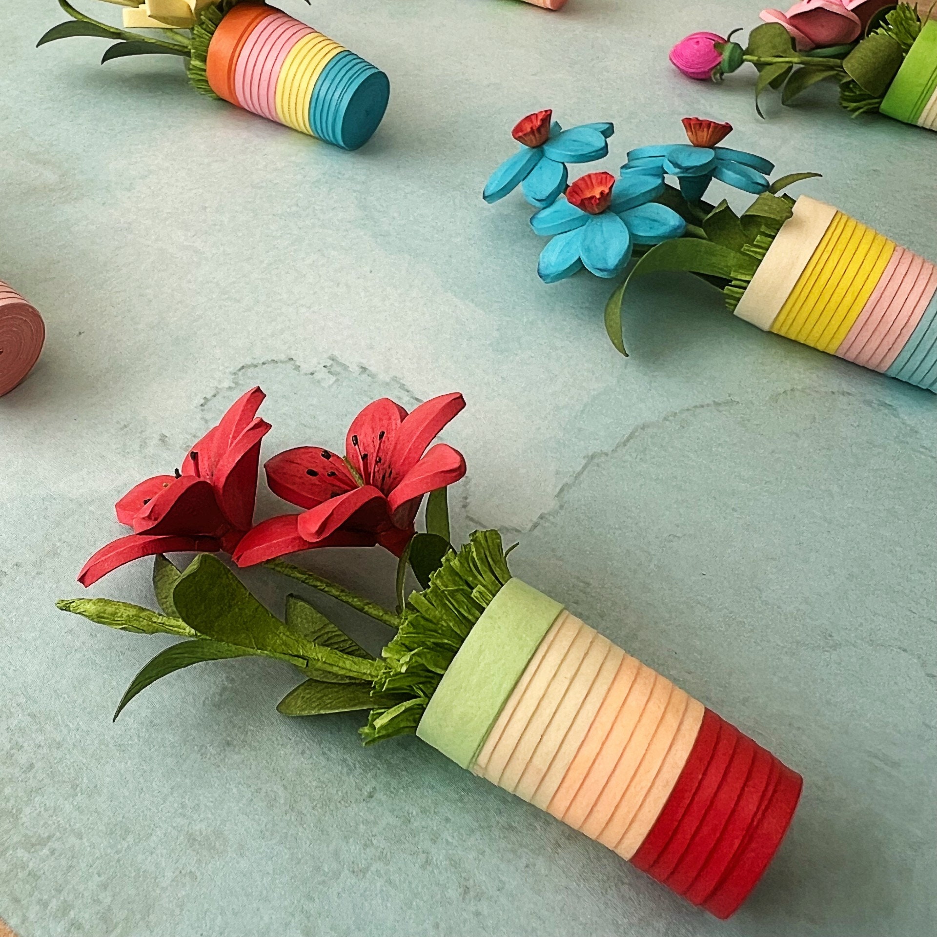 Flower Pots Paper Quilled Wall Art Handmade Floral Art Decor Best ...