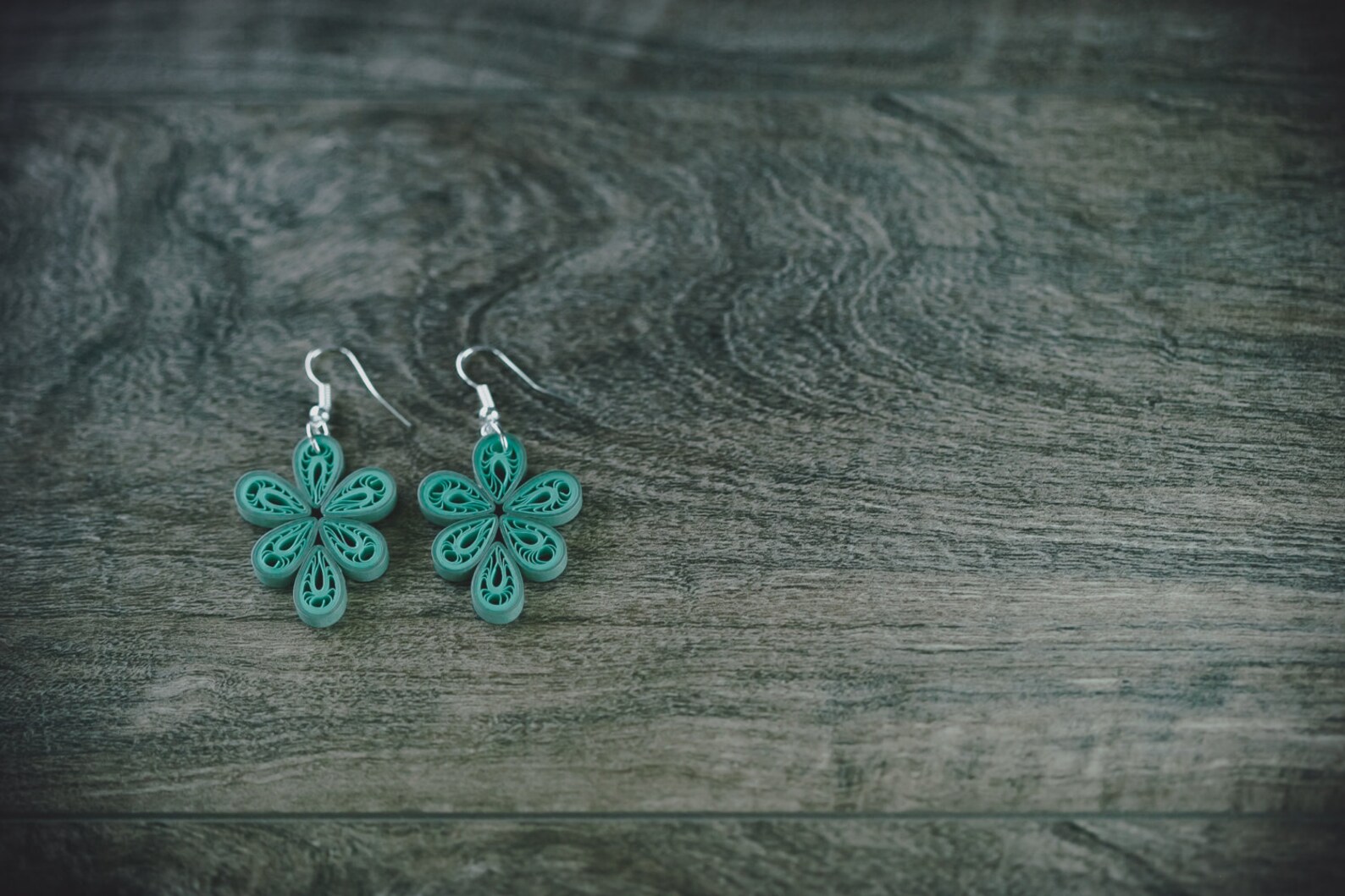 Purple Filigree Teardrop Earrings Paper Quilling Earrings - Etsy