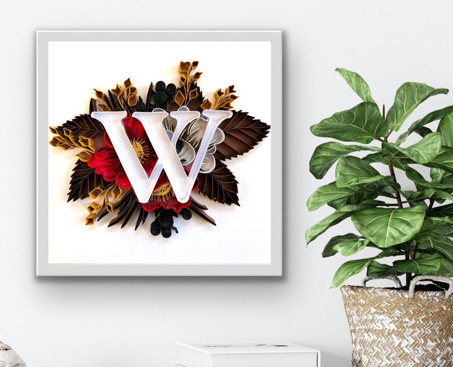 Initial J Paper Quilling Nursery Art Decor Initial Art Gifts for Loved ...