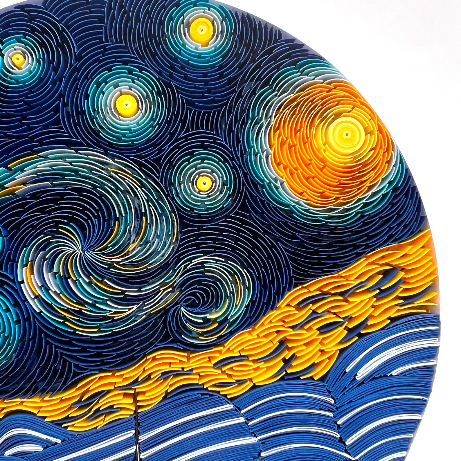 Starry Night Quilling Art - Van Gogh Inspired Paper Art, Framed - Etsy