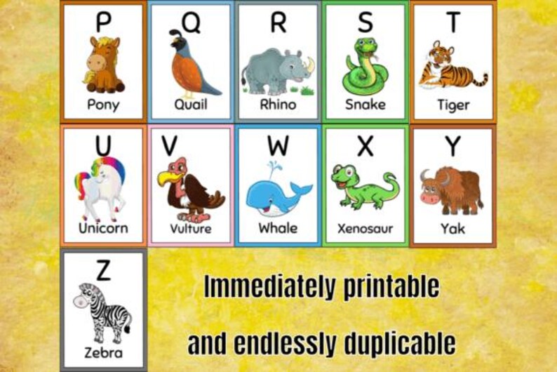 Alphabet Flashcards - Etsy