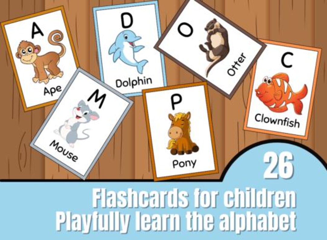 Alphabet Flashcards - Etsy