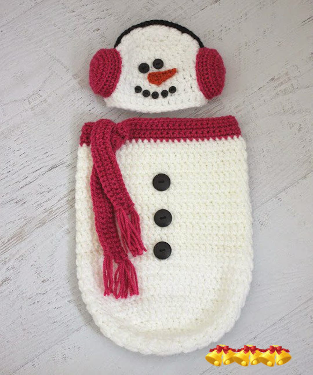 Crochet Snowman Cocoon & Hat / Newborn Cocoon / Photo Prop - Etsy