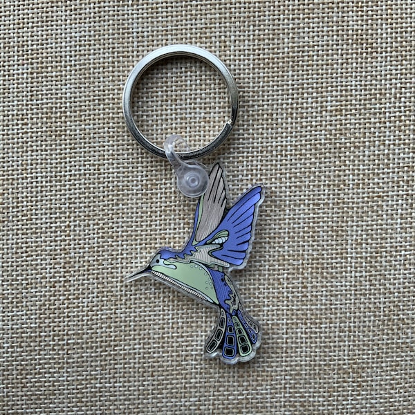 Hummingbird Keychain - Etsy