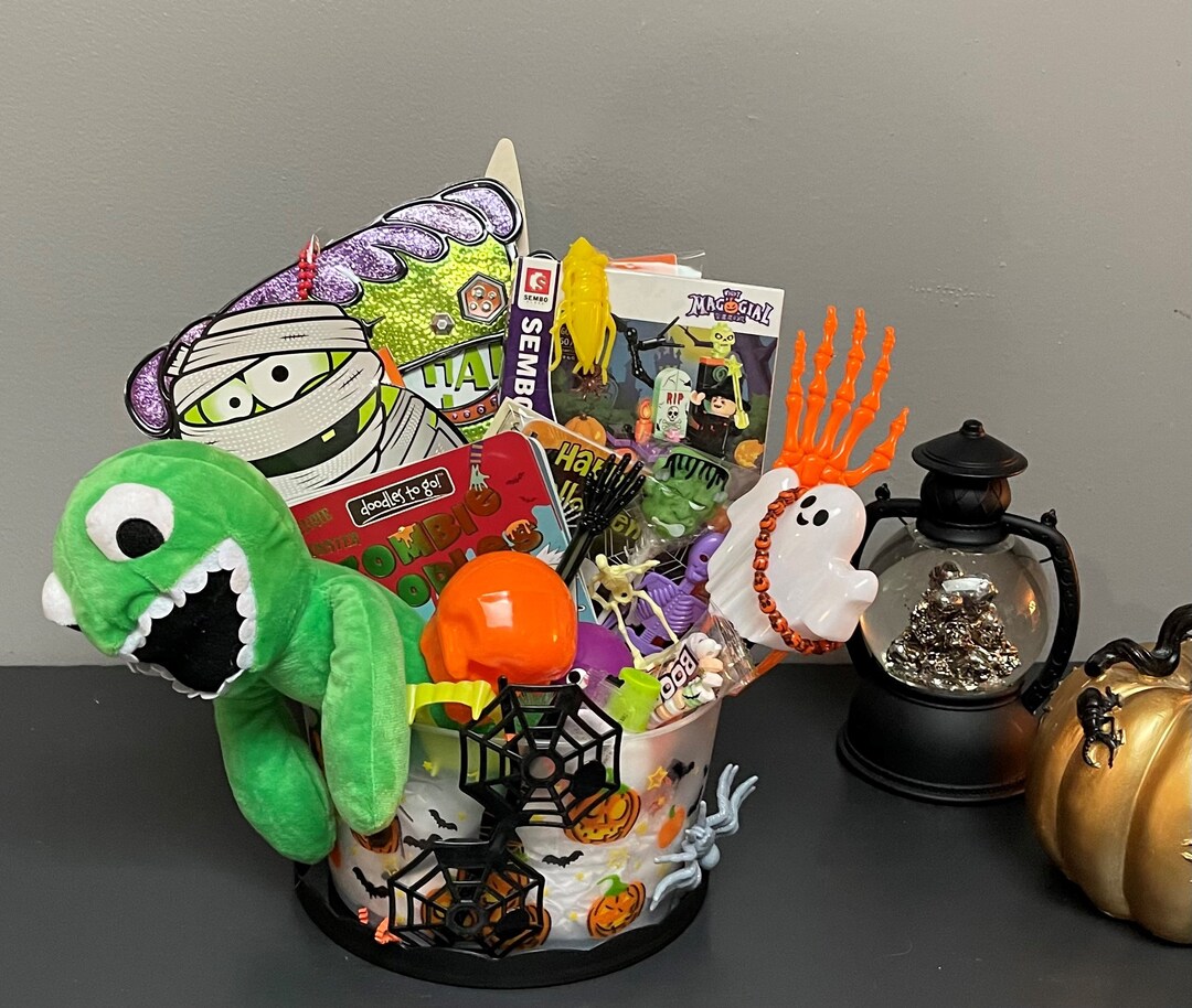 Spooky but Fun Halloween Kid's Gift Basket - Free Personalization - Etsy