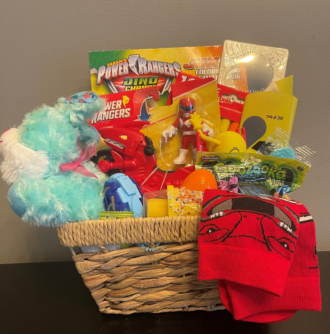 Power Rangers Easter Gift Basket Basket - Pre-filled - Etsy