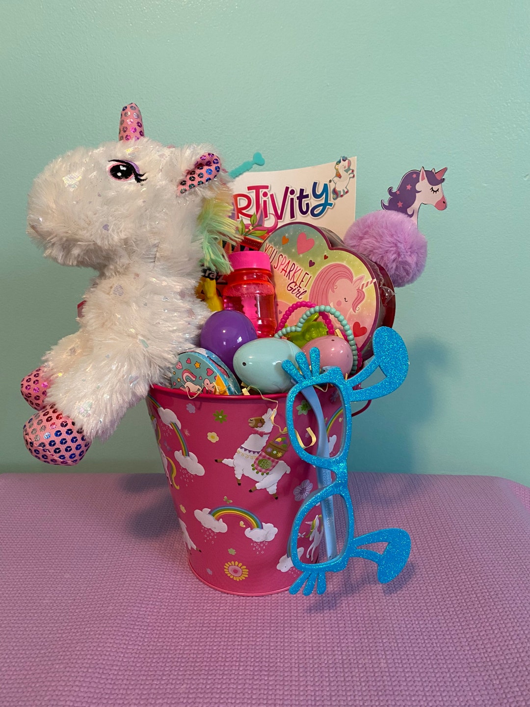 Metal Pail Easter Basket Pre-filled Easter Baskets Boy and Girl Options ...