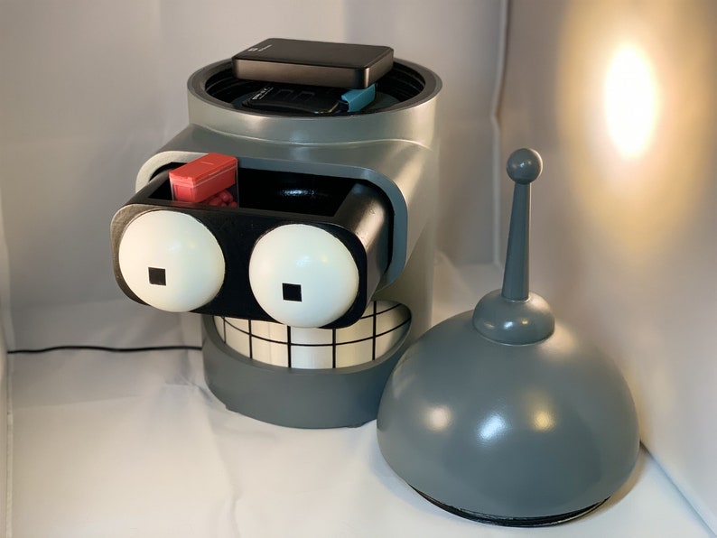 Futurama's Bender Inspired Desktop Organiser With Wireless Charger and ...
