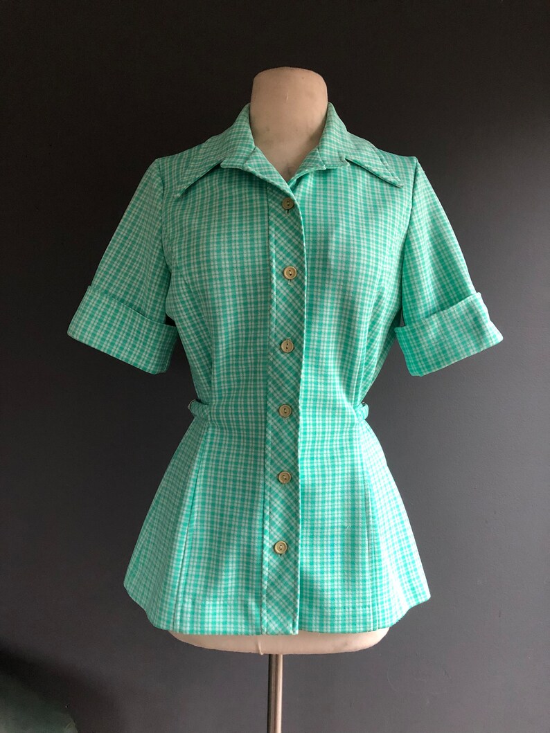 Early 1970s Checkers Top - Etsy