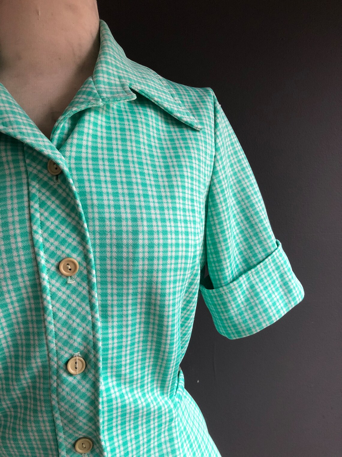 Early 1970s Checkers Top - Etsy